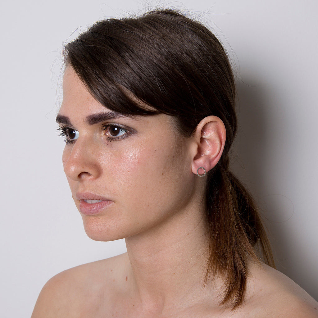 'Mini Oh' Silver Earrings – Jo Irvine Jewellery